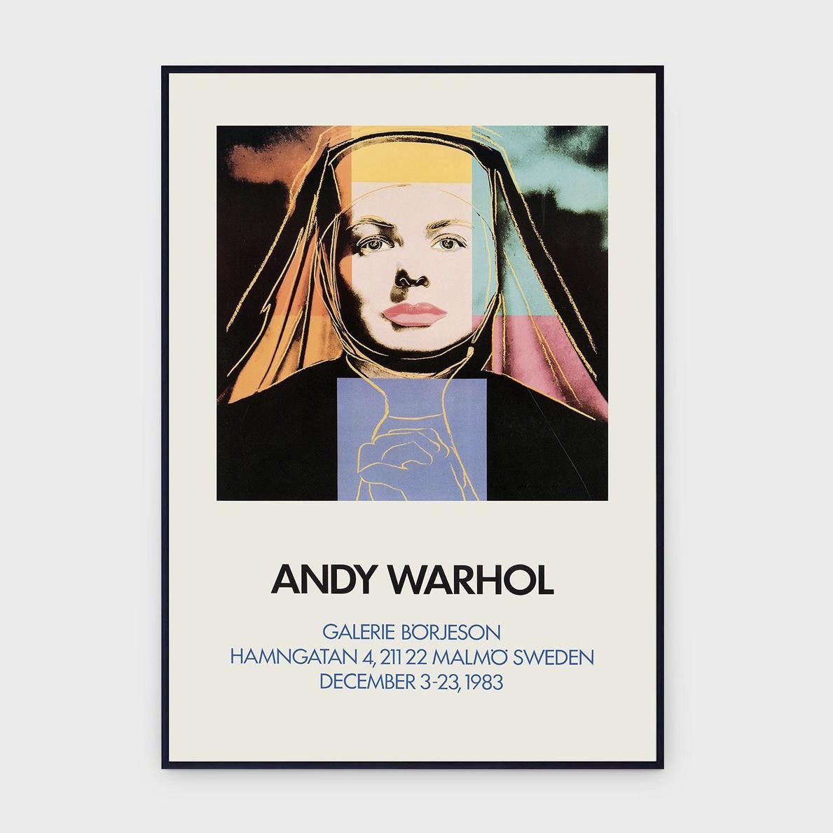 Andy Warhol Ingrid Bergman 3 Galerie Borjeson Malm 1983 Exhibition 展示会ポスター アートポスター ウォーホル ヘリング ...