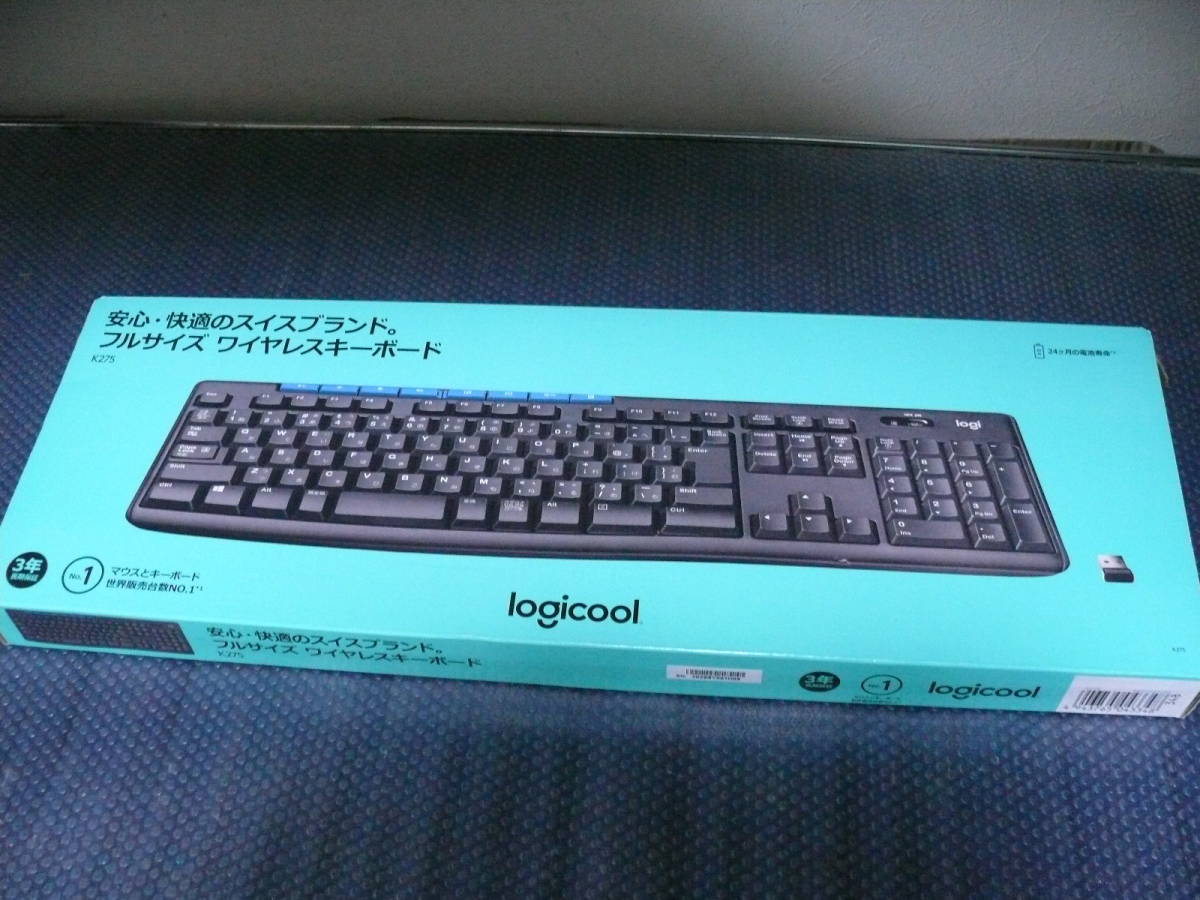 Logicool K275 ワイヤレス キーボード 無線 Unifying 電池寿命最大24ケ月 テンキー付 メンブレンブラック 同様 ...