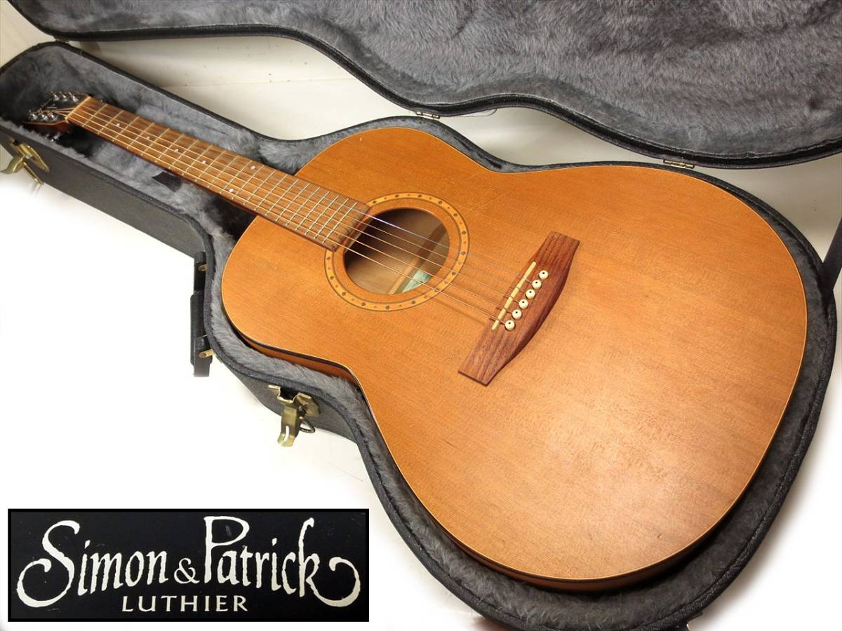 Simon & Patrick LUTHIER アコースティックギター S&P FOLK CEDAR ケース付き フォークギター ε(本体 ...