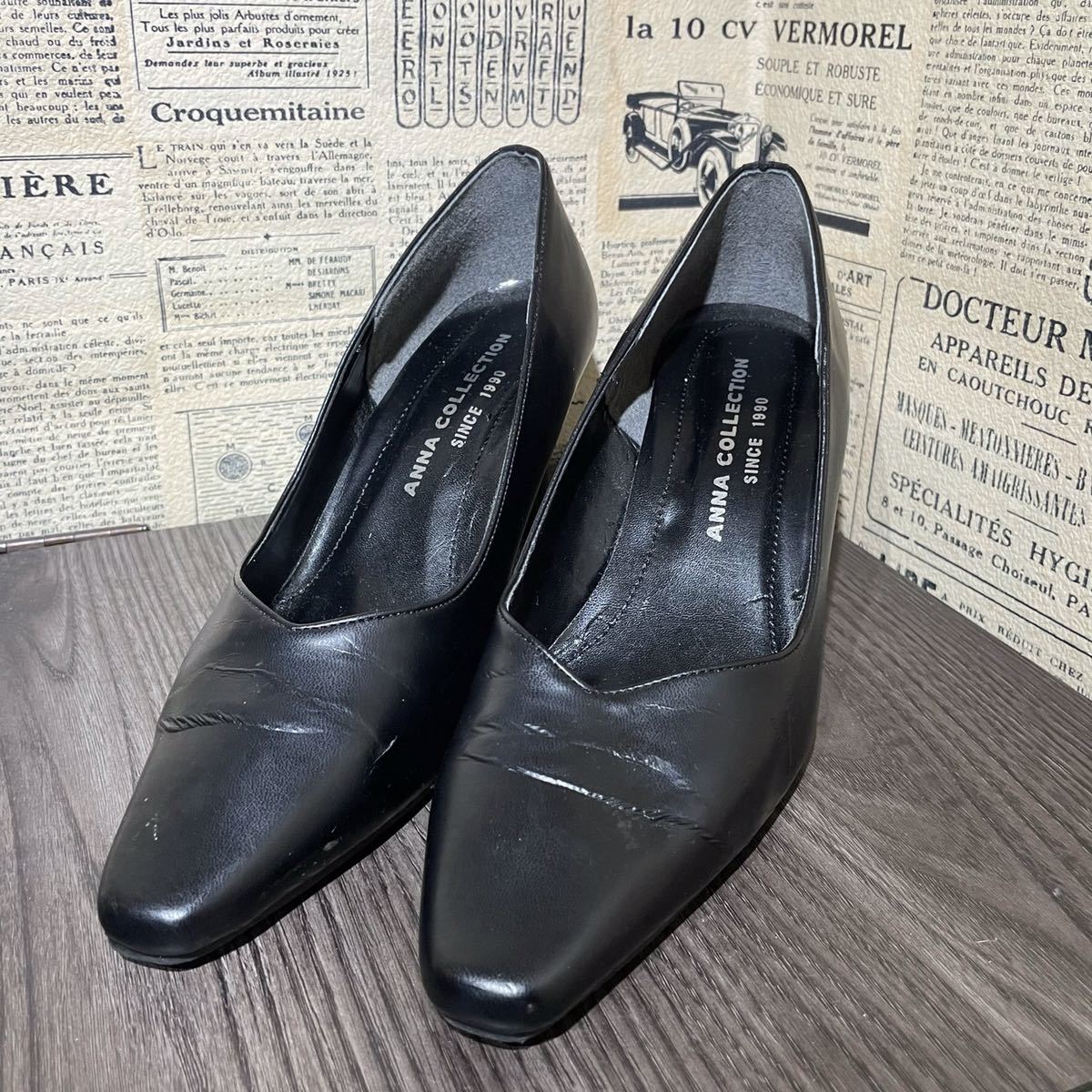 ANNA COLECTION アンナコレクション パンプス 23.5㎝(ブラック系)｜売買されたオークション情報、yahooの商品情報を ...
