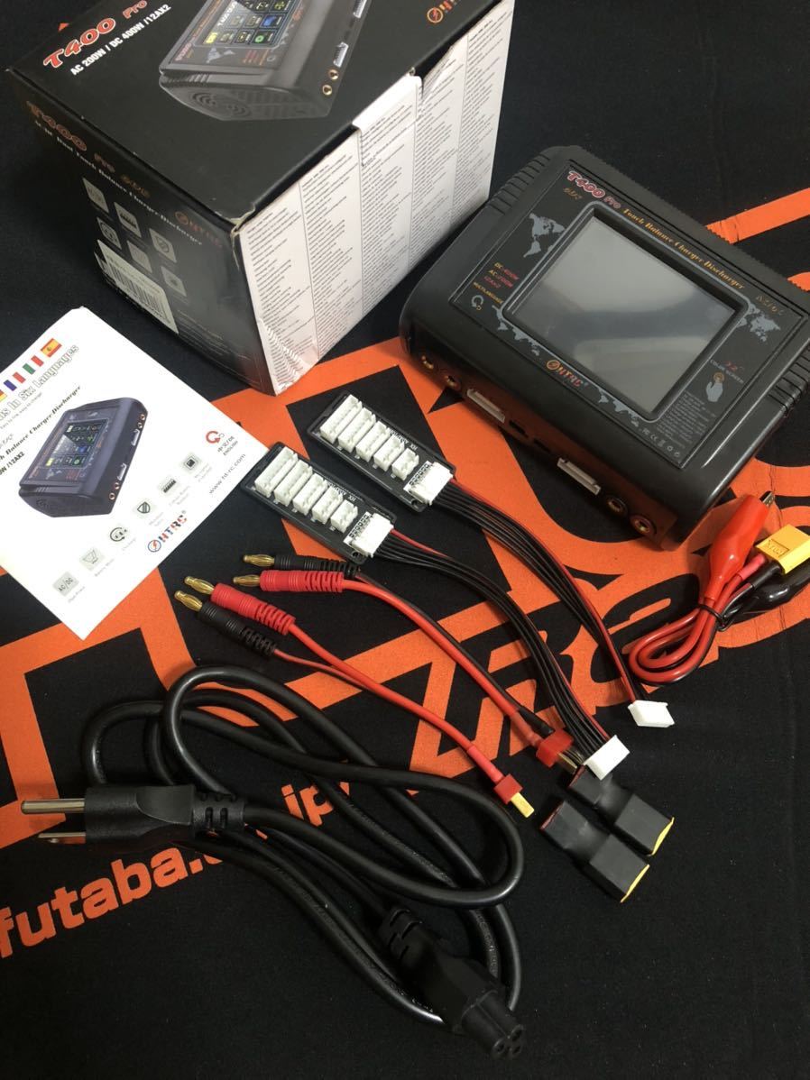 ラスト1台 HTRC T400 PRO DUO AC 200W/DC 400W/12A×2 2ポートコンパクト急速充電器(バッテリー、充電器 ...