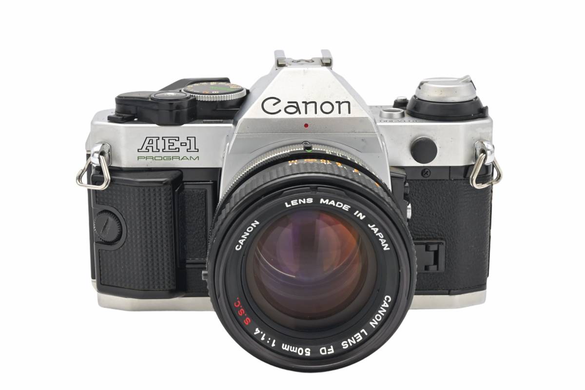 10345cmrk Canon キヤノン AE-1P PROGRAM + FD 50mm F1.4 S.S.C MF一眼レフ フイルムカメラ ...