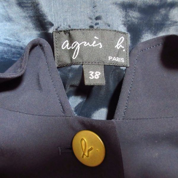 同様 agnes b. アニエスベー メタルボタン ショート丈 マオカラー ジャケット 38 紺 ネイビー 113(ジャケット、ブレザー)｜売買されたオークション情報、yahooの商品情報を ...