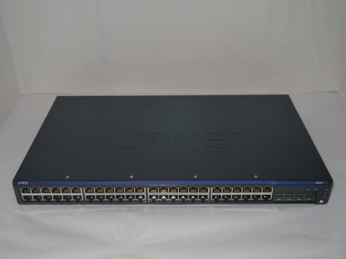 Juniper EX2200-48P-4G L3 ギガスイッチ PoE 初期化済 root JUNOS 12.3R12-S9 ②(イーサネット ...