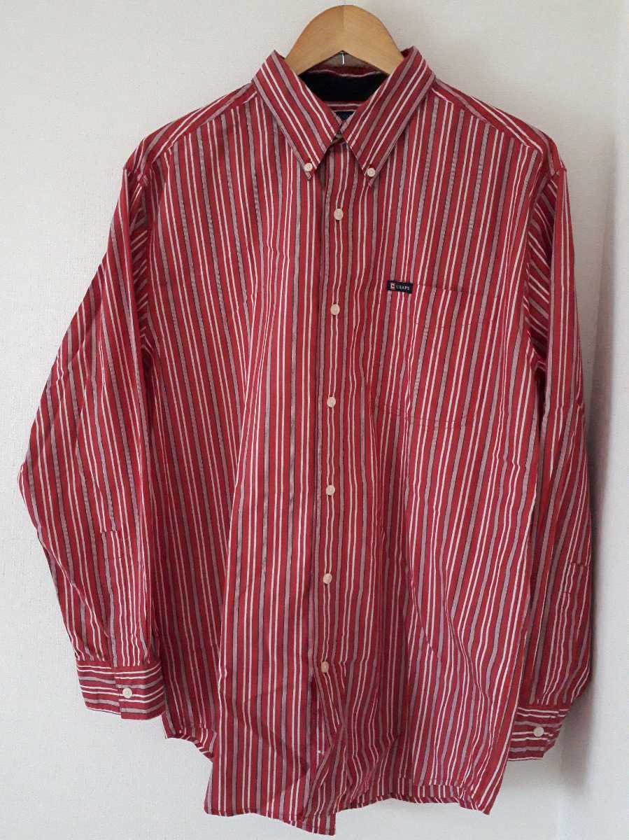 90年代 ラルフローレン CHAPS ストライプシャツ Mサイズ 実寸L XL(XLサイズ以上)｜売買されたオークション情報、yahooの商品情報をアーカイブ公開 - オークファン ...