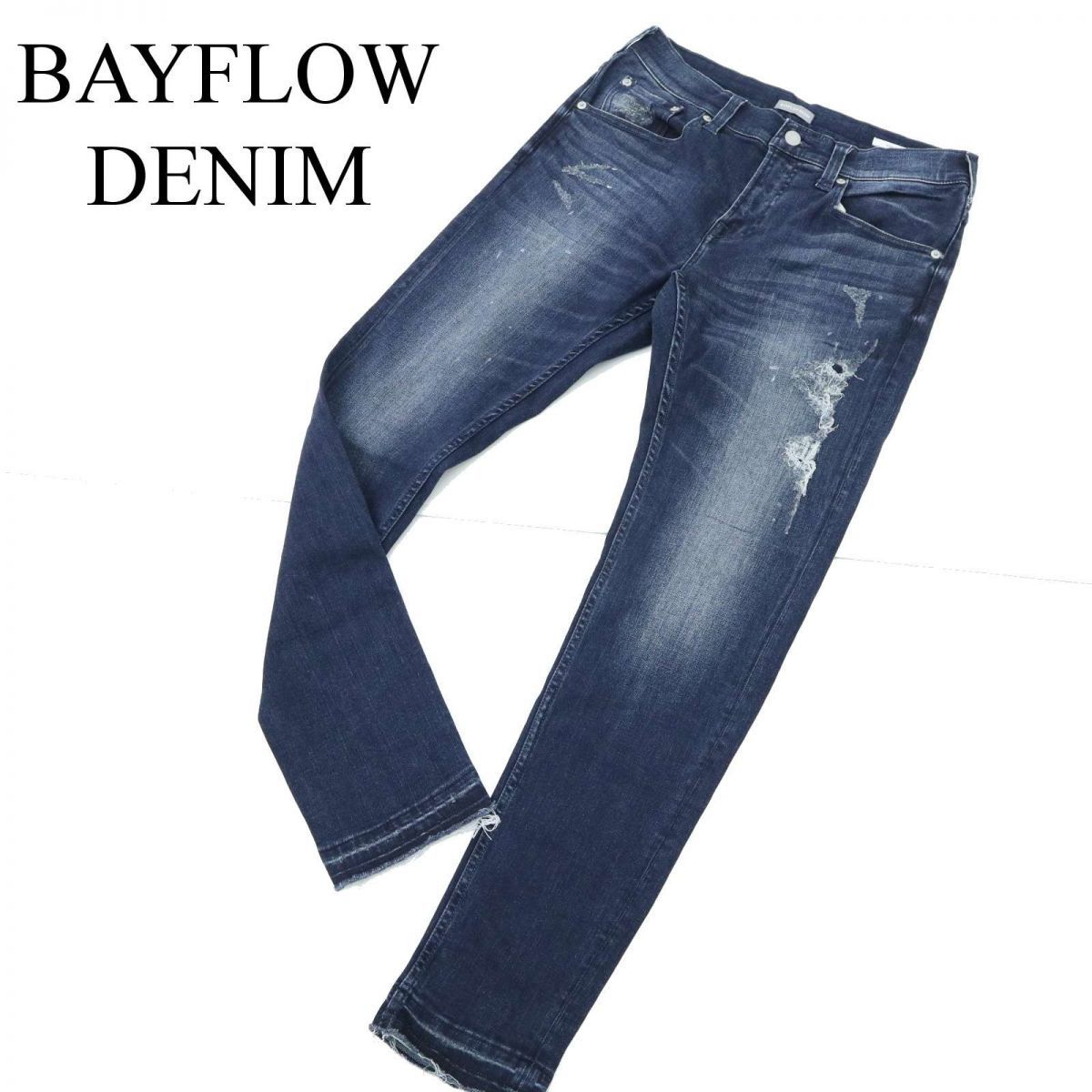20SS BAYFLOW DENIM ベイフロー Skinny ダメージ加工 ストレッチ スキニー デニム パンツ ジーンズ Sz.3 メンズ A1B03199_6#R(W30～)｜売買された ...