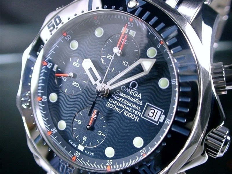 本物 激レア OMEGA オメガ シーマスター プロフェッショナル クロノグラフ バルジュー7750 ネイビー 稼働品 保証 極(300M ...