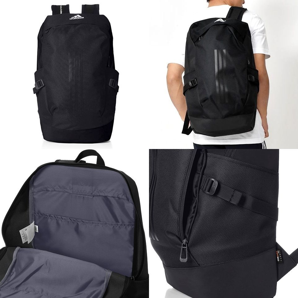 アディダス adidas CORDURA 耐久性 快適 PC収納 バックパック リュックサック デイパック バッグ 黒 FK2243 六 ...