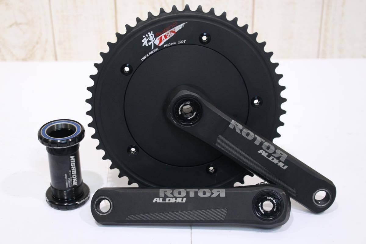 ROTOR ローター ALDHU TRACK 165mm Sugino スギノ 禅 ZEN 50T クランクセット BB付属(セット)｜売買されたオークション情報、yahooの商品情報を ...