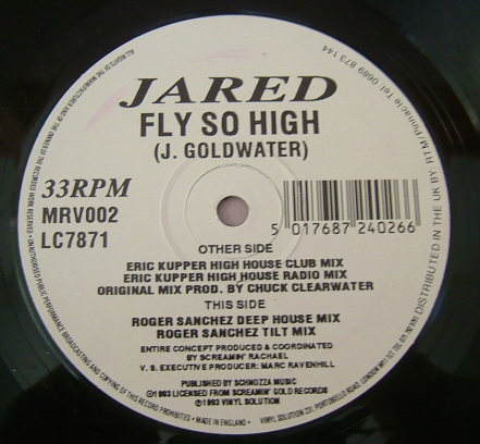 JARED / FLY SO HIGH 90s 繊細VO. HOUSE 12 E. KUPPER 試聴(ハウス)｜売買されたオークション情報 ...
