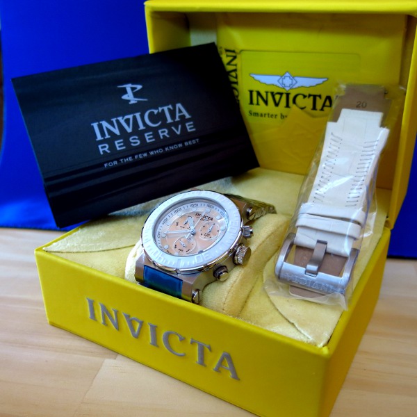 INVICTA 10928 OceanLeef ホワイト本革ストラップ付属(クロノグラフ＋カレンダー)｜売買されたオークション情報、yahoo ...