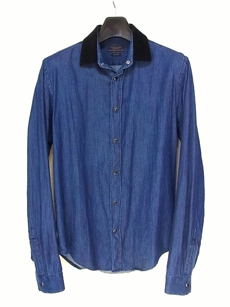 ZARA 襟切替デニムシャツ shareef remi relief sunsea cicata(ファクトタム)｜売買されたオークション情報 ...