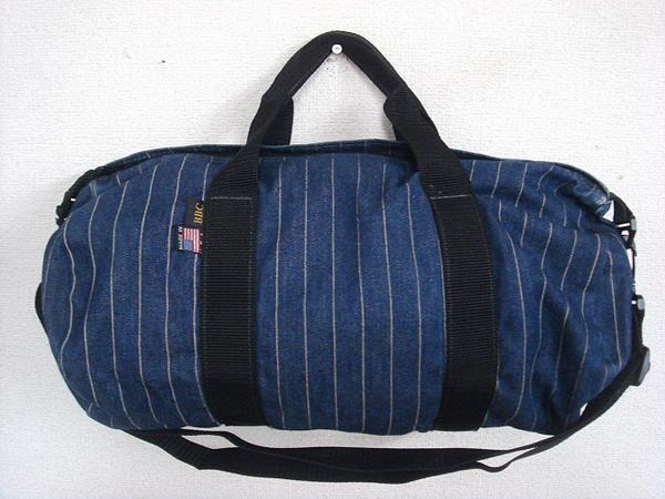 US製BigBagCo.ビッグバッグBBCデニムボーダーミニドラムバッグ(ダッフルバッグ、ボストンバッグ)｜売買されたオークション情報 ...