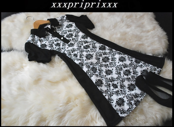 LL13号 無地×花柄のポロシャツワンピ ブラック黒(XLサイズ以上)｜売買されたオークション情報、yahooの商品情報をアーカイブ公開 ...