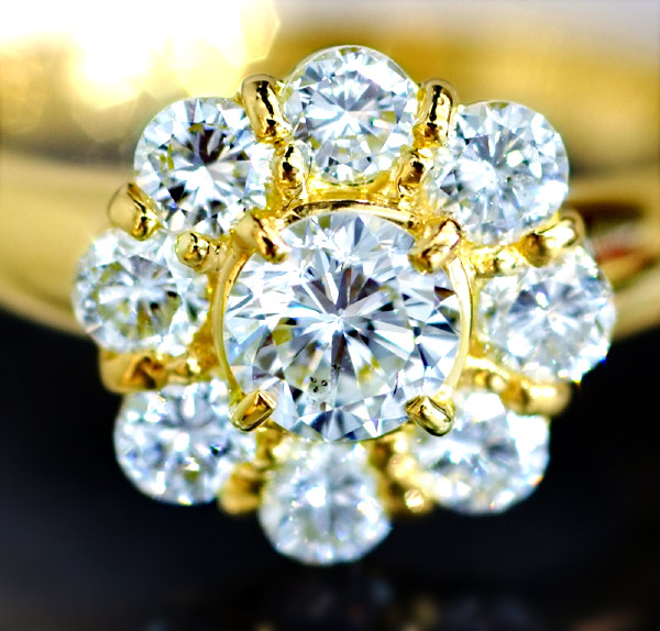 E0655 DIA 大粒上質ダイヤ0.408 0.66ct 最高級18Kリング(イエローゴールド台)｜売買されたオークション情報、yahooの ...