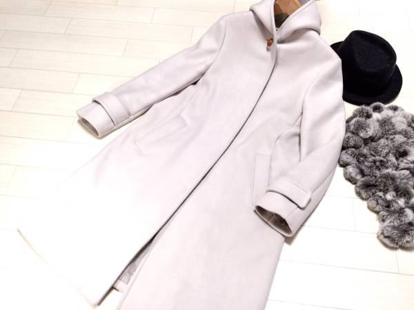 HEMISPHERES 立体フォルムパーカーコクーンウールロングコート(Mサイズ)｜売買されたオークション情報、yahooの商品情報をアーカイブ公開 - オークファン（aucfan.com）