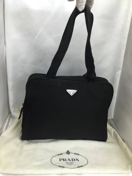 PRADA プラダ トート/ハンドバッグ NERO 黒 保存袋付(トートバッグ)｜売買されたオークション情報、yahooの商品情報をアーカイブ公開 - オークファン（aucfan.com）