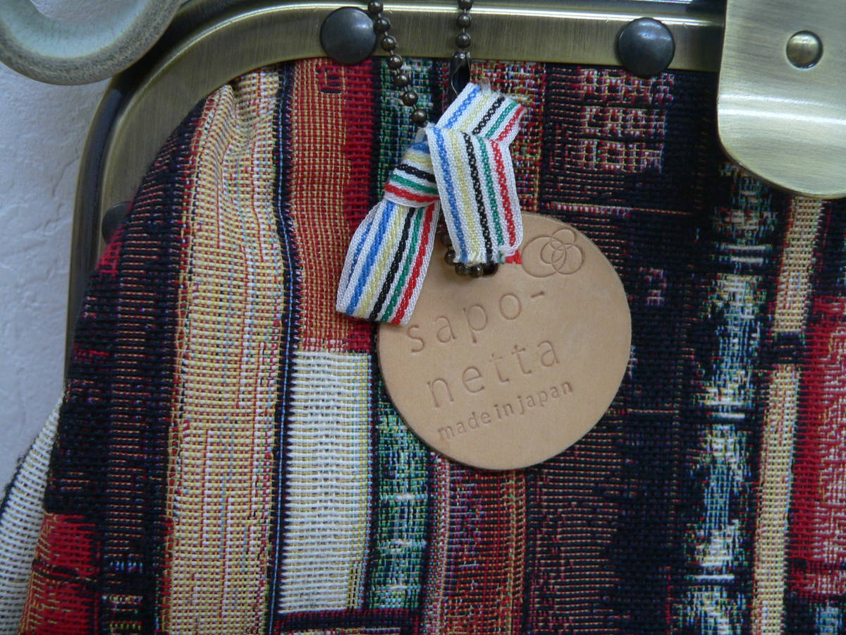 29092 保管品 ハンドバッグ 柄物 サポネッタ オシャレ がま口系 サイズ横約30cm縦約22cm(ハンドバッグ)｜売買されたオークション情報、yahooの商品情報をアーカイブ公開 ...