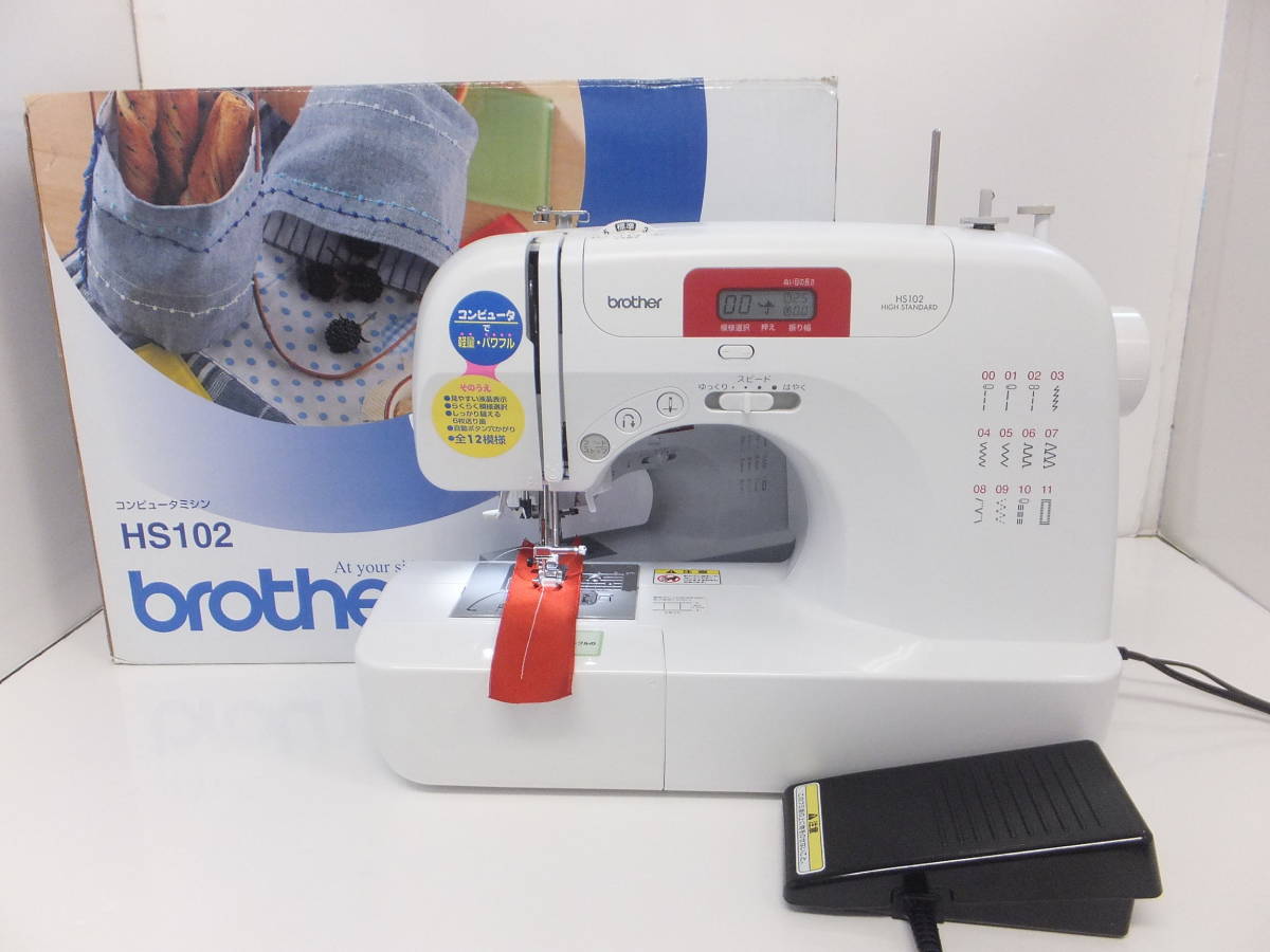 【よろづ屋】ブラザー brother HS102 コンピュータミシン CPS4002 ハンドクラフト コンパクト 箱あり フットコントローラー ...