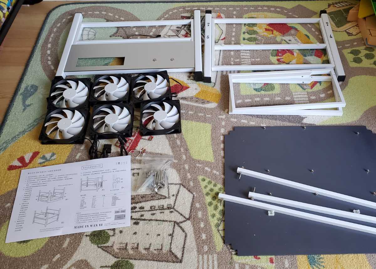 組立済 マイニングフレーム 6GPU 6ファン 起動スイッチ付き(その他)｜売買されたオークション情報、yahooの商品情報をアーカイブ公開 - オークファン（aucfan.com）