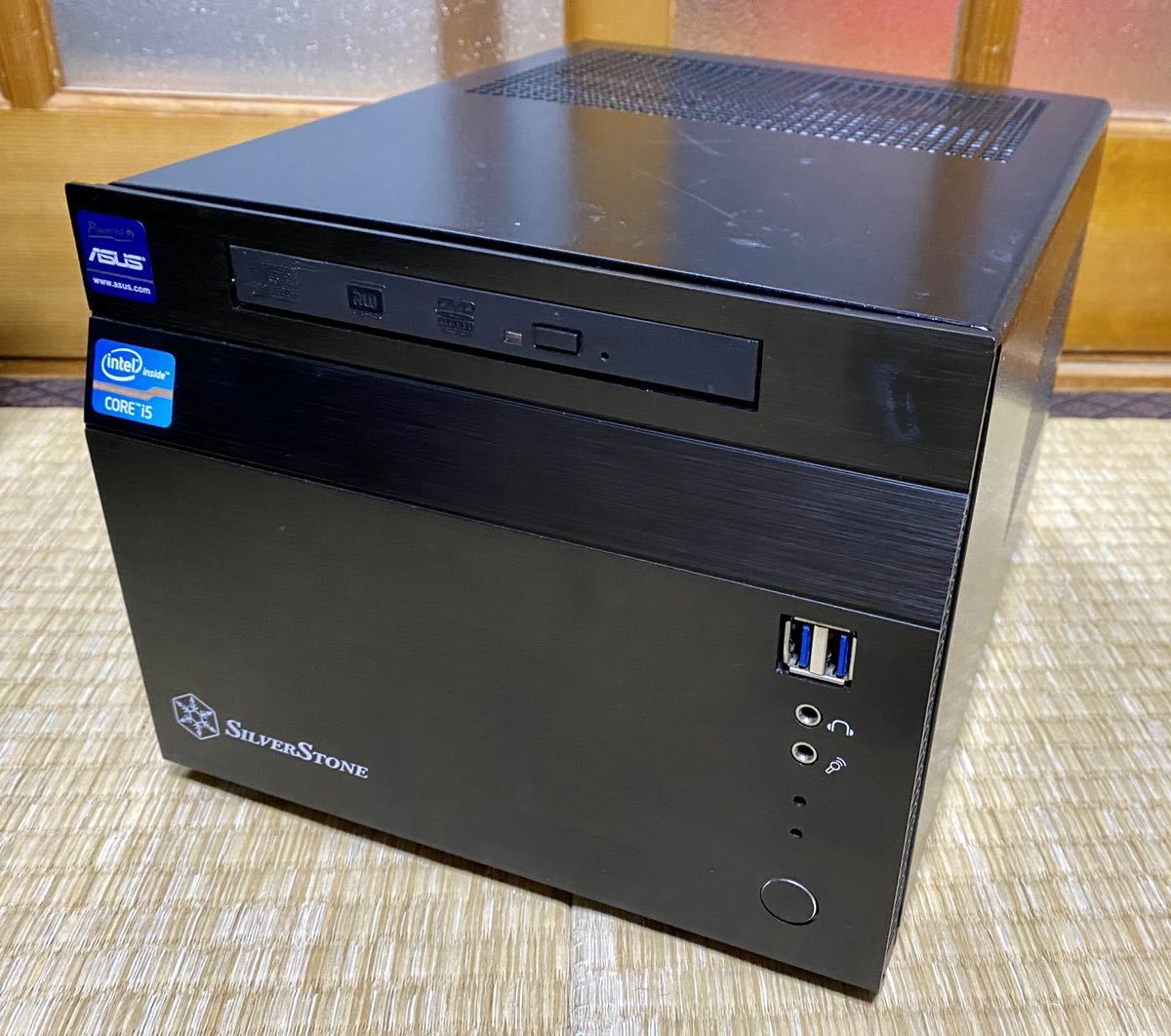 PCケース Mini-ITX SilverStone N11360 SST-SG06B-USB3.0 ブラック 300w電源 DVDスリム ...