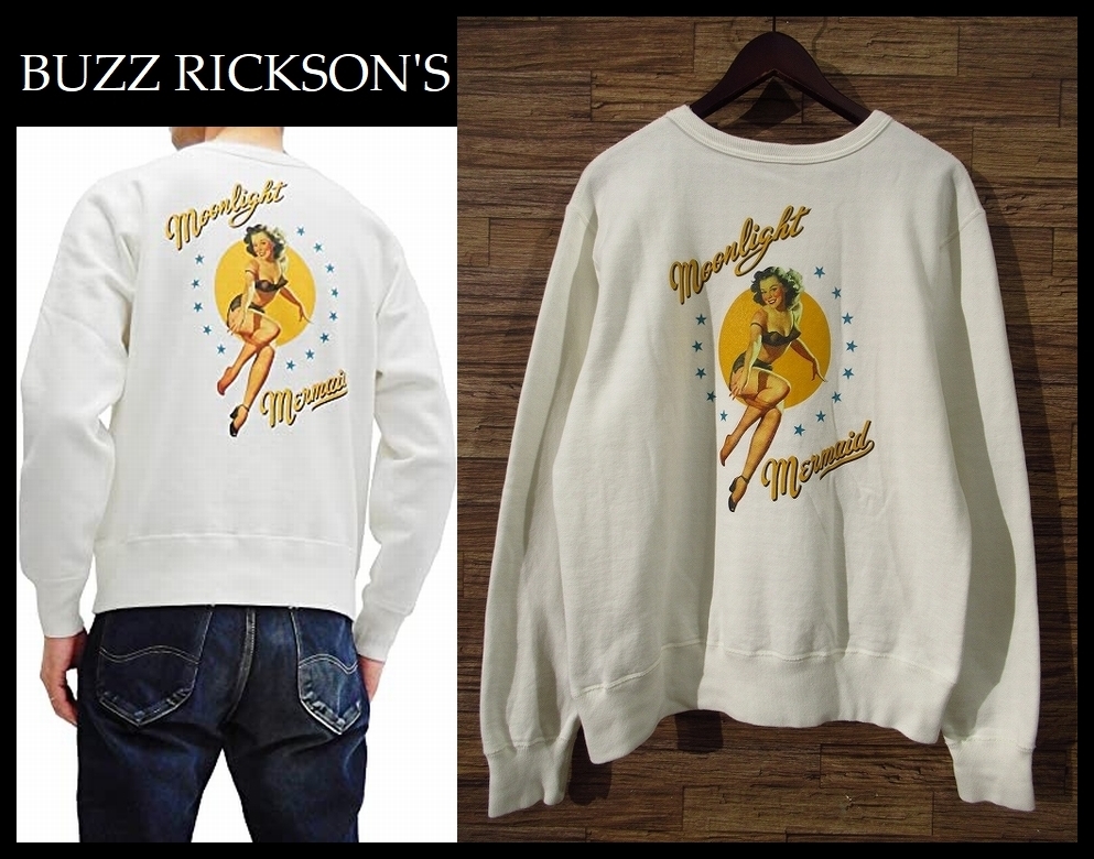 XL 東洋 BUZZ RICKSON'S バズリクソンズ BR68091 GIL ELVGREN MOONLIGHT MERMAID ...
