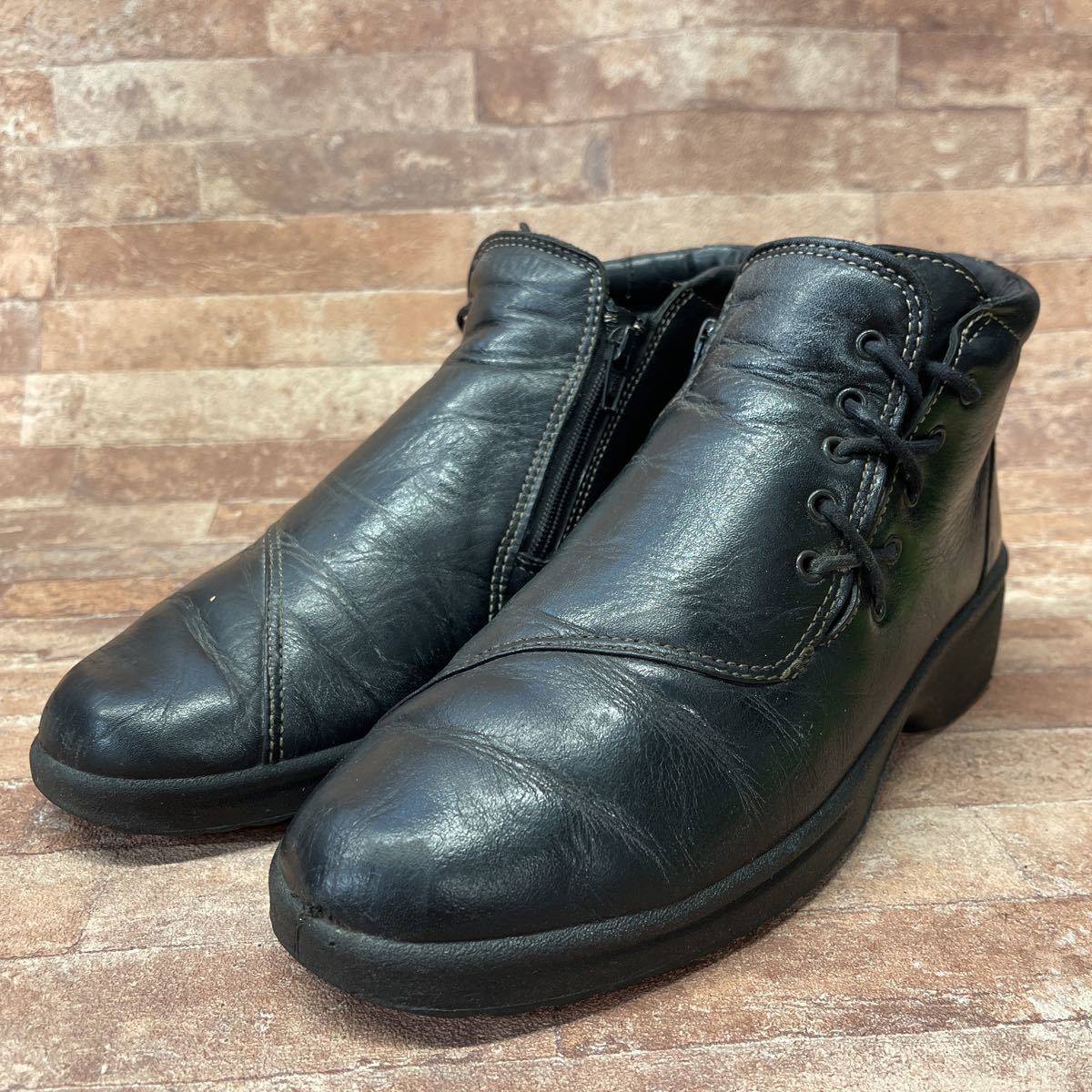 ecco エコー レザー ハイカット スニーカー 24.5 EEE ブラック ウォーキングシューズ(ウォーキングシューズ)｜売買されたオークション情報、yahooの商品情報をアーカイブ公開 ...