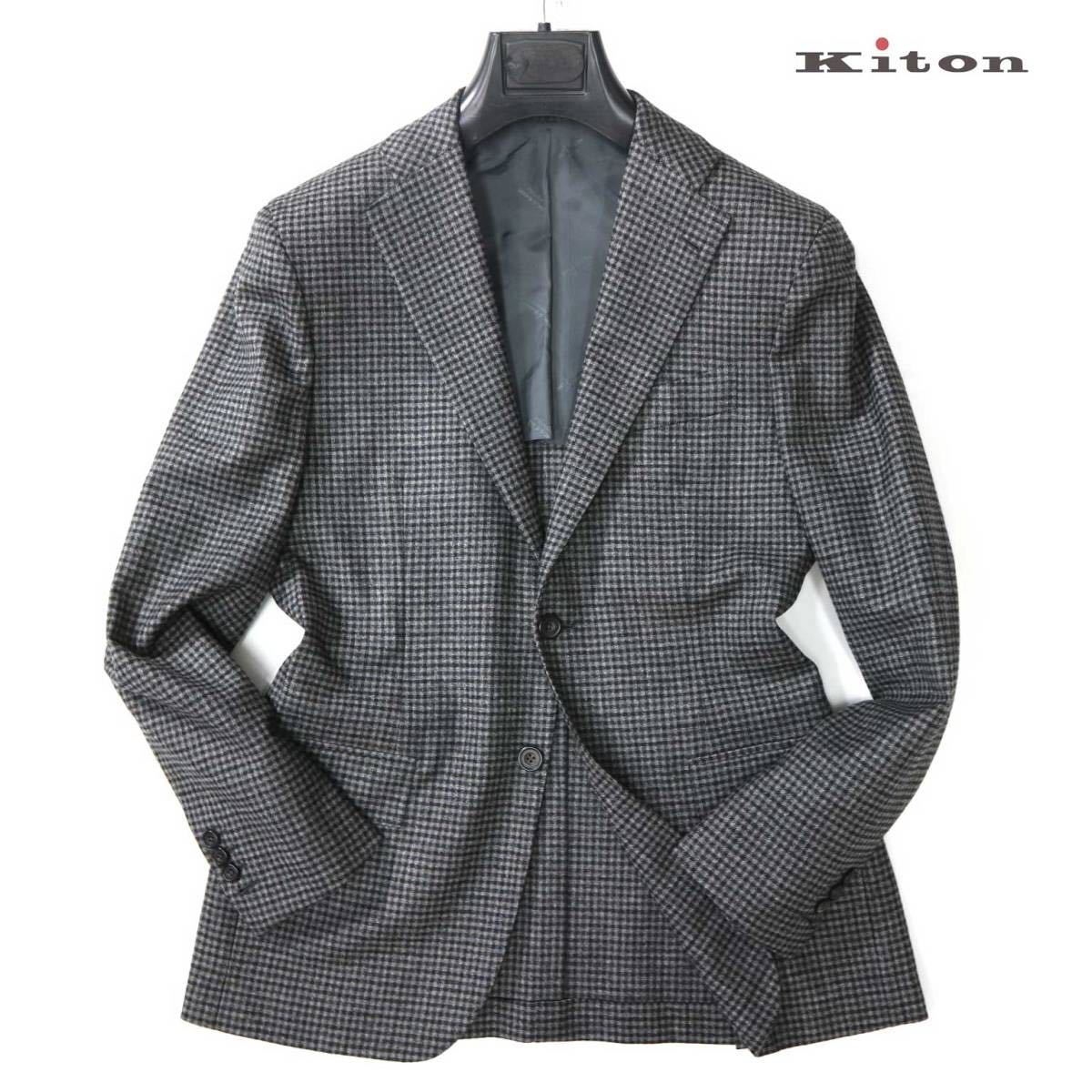 約75万 最高素材の絶妙チェックジャケット kiton キートン 最高級ウールカシミアグレーチェックジャケット(男性用)｜売買されたオークション情報、yahooの商品情報をアーカイブ公開 ...