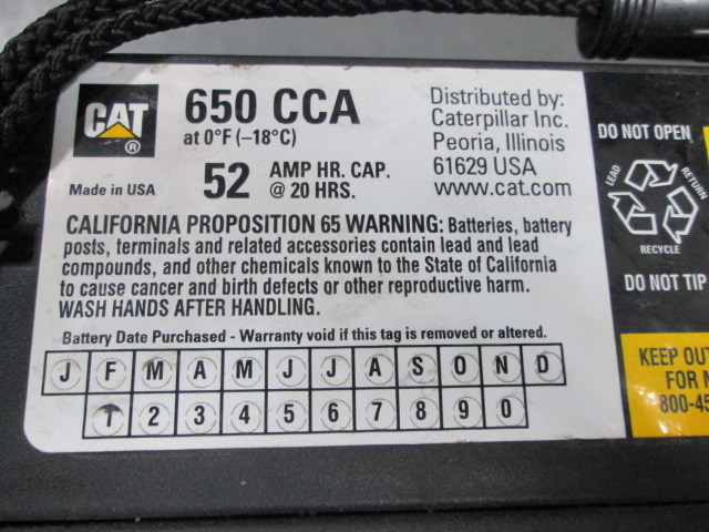 CAT キャタピラー 901C 902C ローダー 純正 バッテリー 650CCA 153-5656 12V メンテナンスフリー ⑤(建設機械 ...