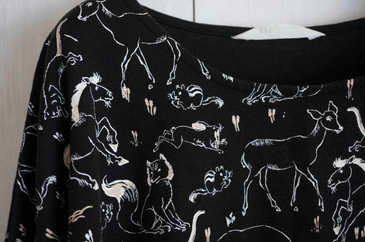 ui by oniontree ウイオニオンツリークラフト 動物柄ニットプルオーバー／黒 レディース アニマル 馬 リス きつね うさぎ バンビ ねこ(その他)｜売買されたオークション情報 ...