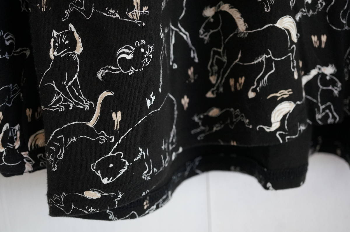 ui by oniontree ウイオニオンツリークラフト 動物柄ニットプルオーバー／黒 レディース アニマル 馬 リス きつね うさぎ バンビ ねこ(その他)｜売買されたオークション情報 ...