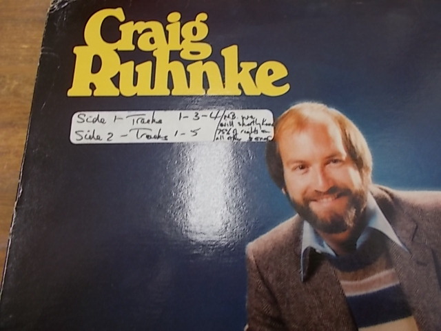 〇 盤/AOR/ CRAIG RUHNKE /JUST LIKE THE OLD TIMES/CANADA盤オリジナル/SEFEL ...