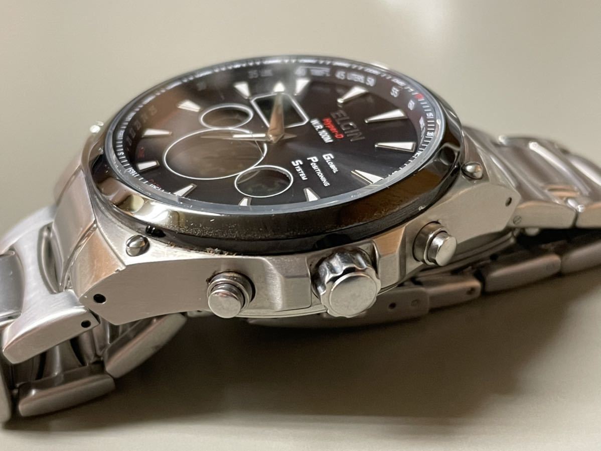 1円 エルジン ELGIN クロノグラフHyper-D ブラック文字盤 GPS電波時計 アナデジ GPS2001S メンズ腕時計 稼働品(エルジン)｜売買されたオークション情報、yahooの ...