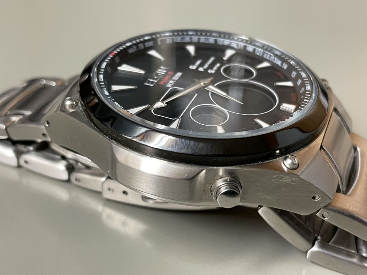 1円 エルジン ELGIN クロノグラフHyper-D ブラック文字盤 GPS電波時計 アナデジ GPS2001S メンズ腕時計 稼働品(エルジン)｜売買されたオークション情報、yahooの ...
