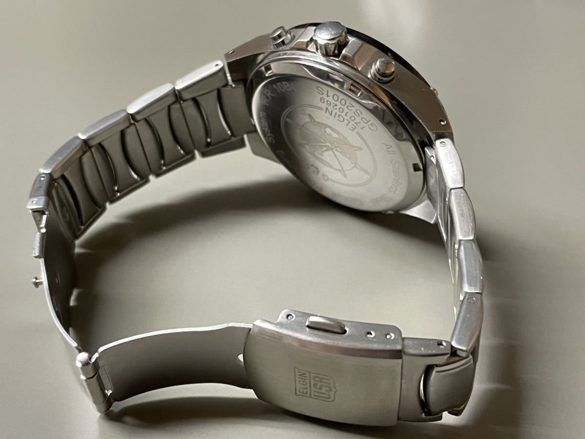 1円 エルジン ELGIN クロノグラフHyper-D ブラック文字盤 GPS電波時計 アナデジ GPS2001S メンズ腕時計 稼働品(エルジン)｜売買されたオークション情報、yahooの ...