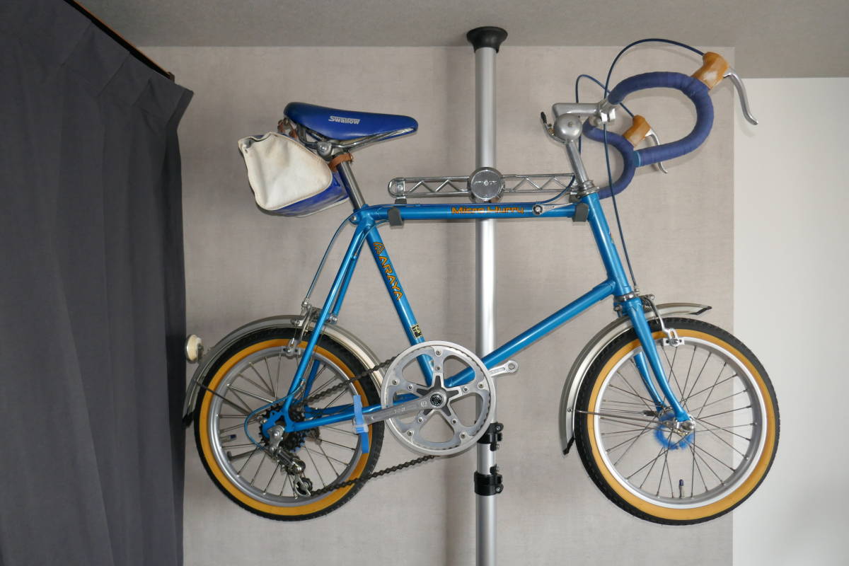 未走行オリジナル マイクロハリー 16インチ 純正サドルバッグ付 ツバメ自転車 アラヤ ARAYA Micro Hurry 室内保管 1970 ...