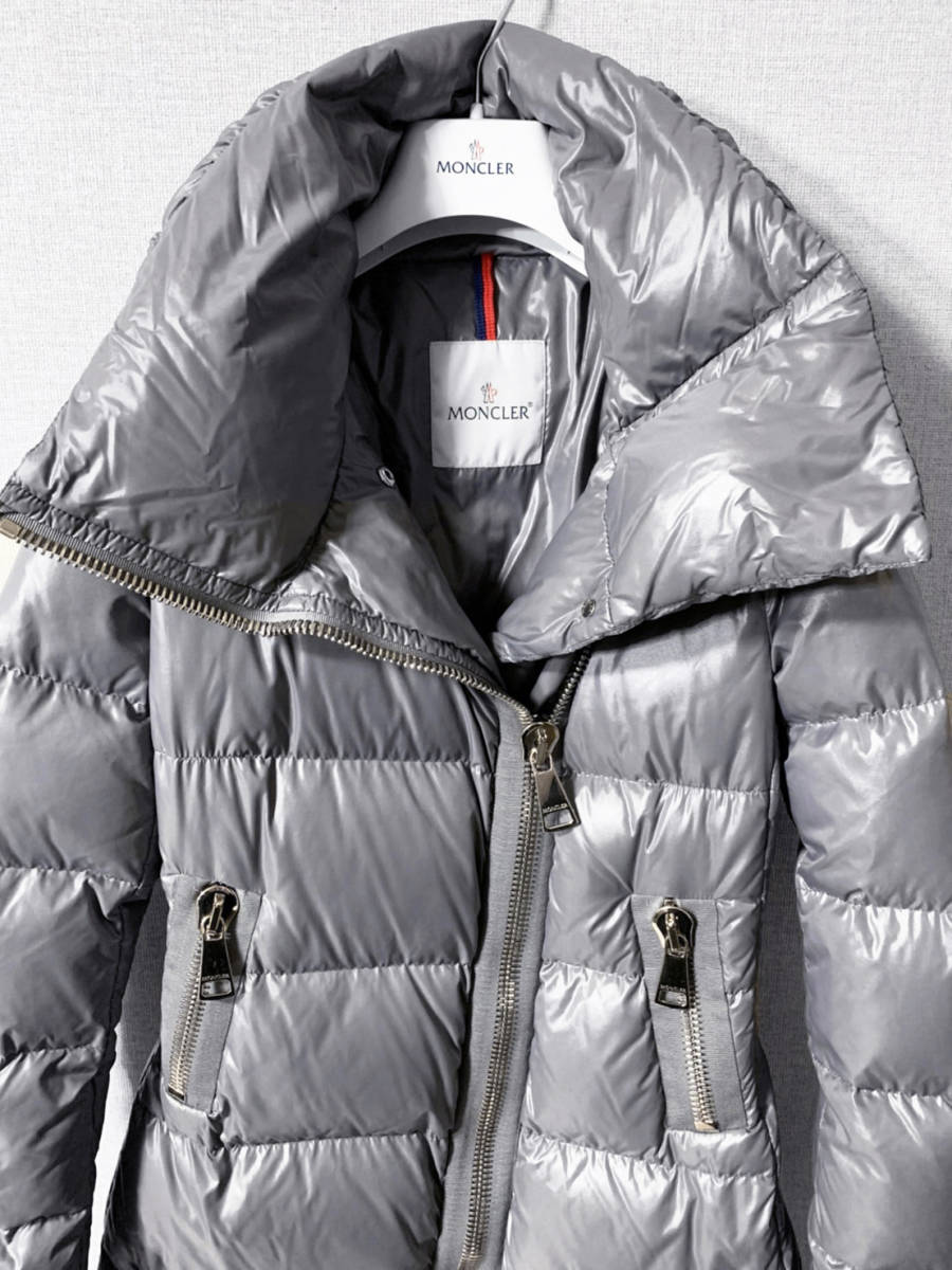 国内正規品 MONCLER JOINVILLE モンクレール ジョインヴィレ ダウンジャケット グレー サイズ0 ダウンコート ダウンベスト ...