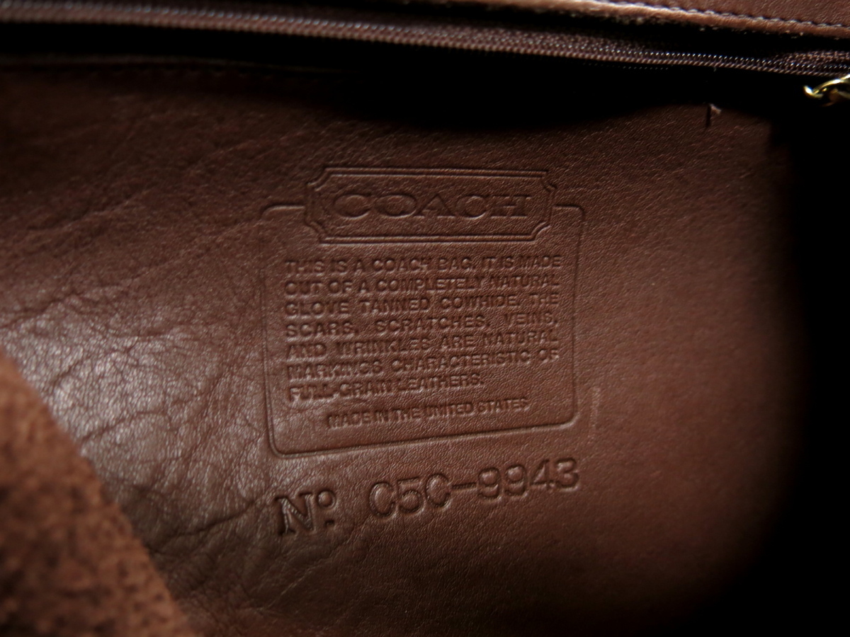 超 同様 COACH オールド コーチ メンズ 9943 高級 カーフ レザー 本革 リュック サック 茶 USA製 ヴィンテージ 23069 ...