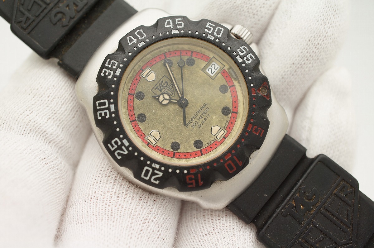 B341 作動良好 TAG HEUER タグホイヤー フォーミュラ1 371.513 プロフェッショナル200m デイト ボーイズ メンズ腕 ...
