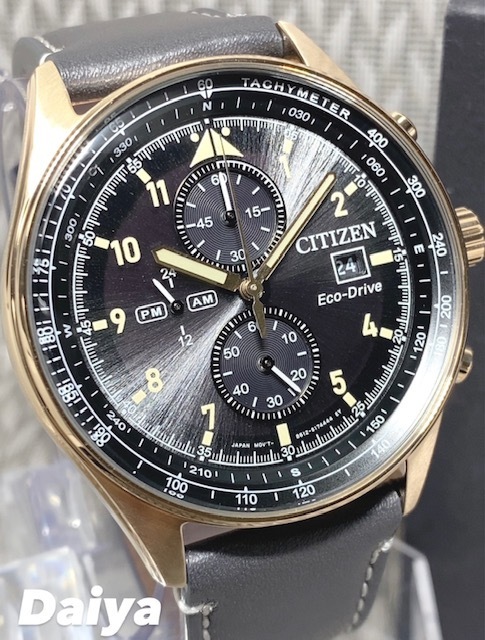シチズン CITIZEN 正規品 腕時計 エコ ドライブ eco-drive 電池交換不要 クロノグラフ メンズ レザーベルト ブラック ...