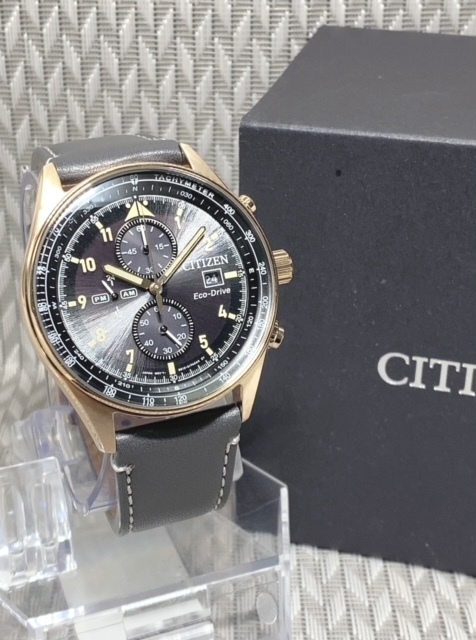シチズン CITIZEN 正規品 腕時計 エコ ドライブ eco-drive 電池交換不要 クロノグラフ メンズ レザーベルト ブラック ...