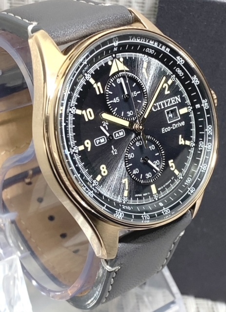 シチズン CITIZEN 正規品 腕時計 エコ ドライブ eco-drive 電池交換不要 クロノグラフ メンズ レザーベルト ブラック ...