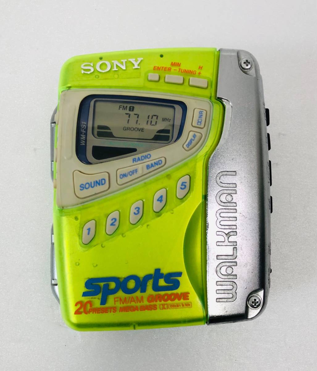 通電確認 ラジオOK/カセット未確認/SONY SPORTS WALKMAN WM-FS1 カセットプレーヤー ウォークマン スケルトン ...