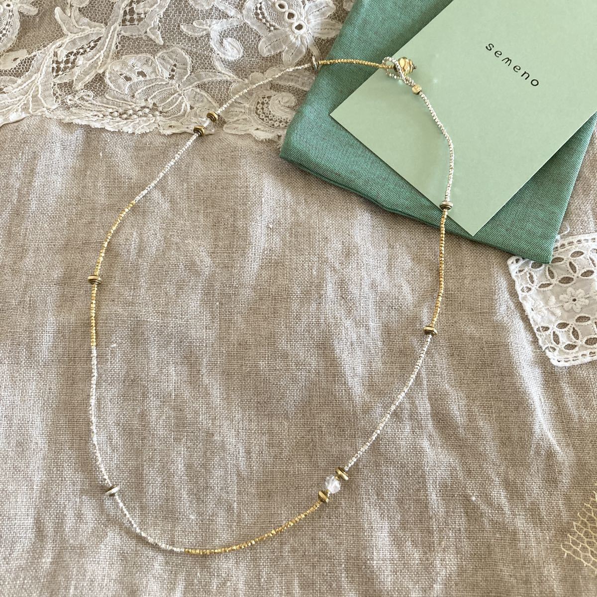 semeno セメノ 2020S/S ダイヤモンドクォーツシルバーゴールドショートネックレス samulo サムロ ミナペルホネン取り扱いブランド(ミナ ペルホネン)｜売買されたオークション ...