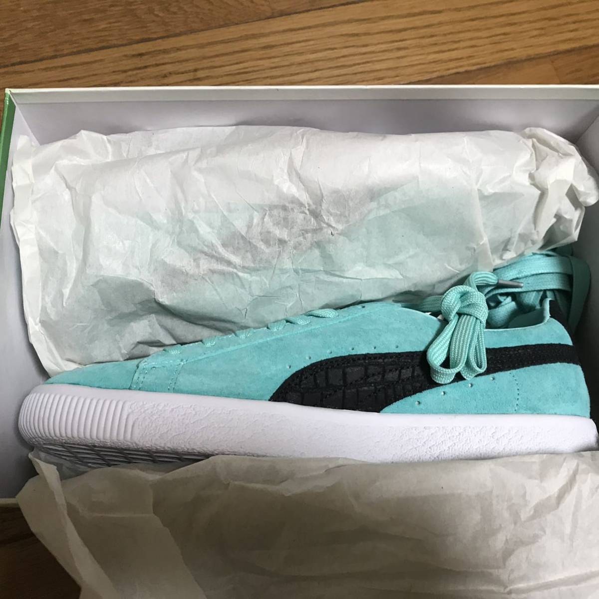 入手困難 PUMA CLYDE Diamond supply 26.5 Tiffany ダイアモンドサプライ ティファニー プーマ グライド ...