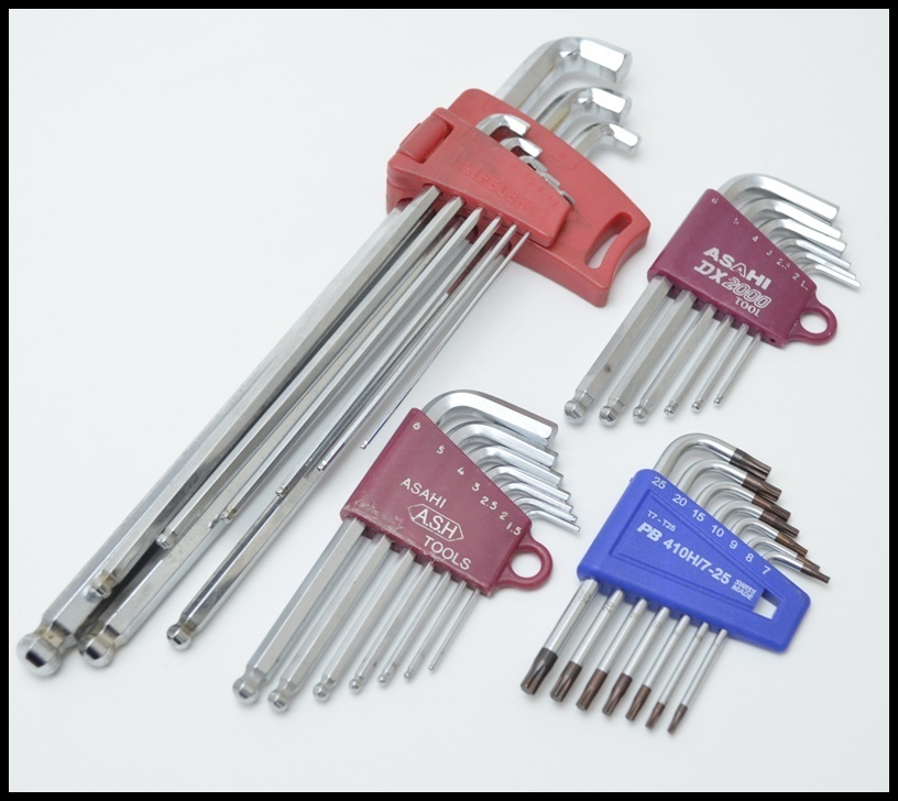 4点セット PB SWISS TOOLS ボール付 六角レンチ 410H/7-25 ASAHI DX2000 LIFELEX スイスツール ...
