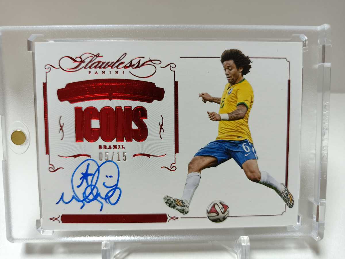 Panini flawless Soccer Marcelo ICONS Auto #/15 直筆サインカード マルセロ Real ...
