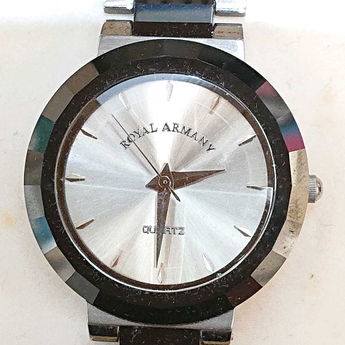 ROYAL ARMANY ロイヤル アルマニー クォーツ 腕時計 メンズ コマ付き CC-M003 ウォッチ 装飾品 アイテム 小物 ...