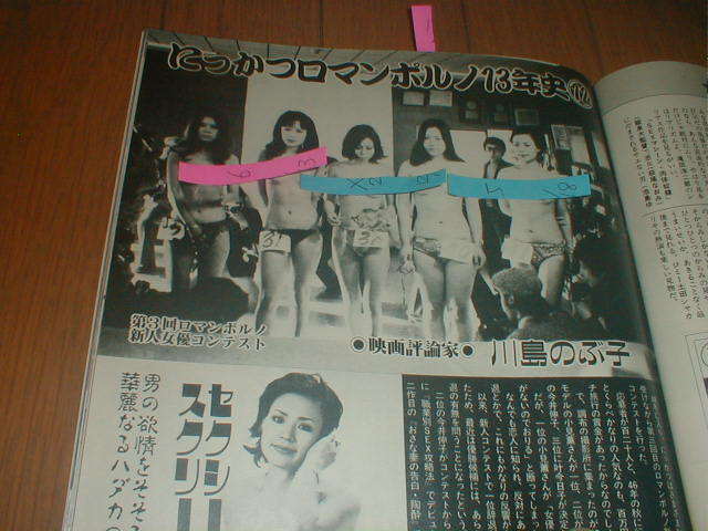 Eiga Guide 1985/10 巨乳/深野晴美/水着ピンナップ＆表紙3P 第3回にっかつ新人女優コンテスト 真堂ありさ 松田由美 井上あんり(アイドル、芸能人)｜売買されたオークション ...