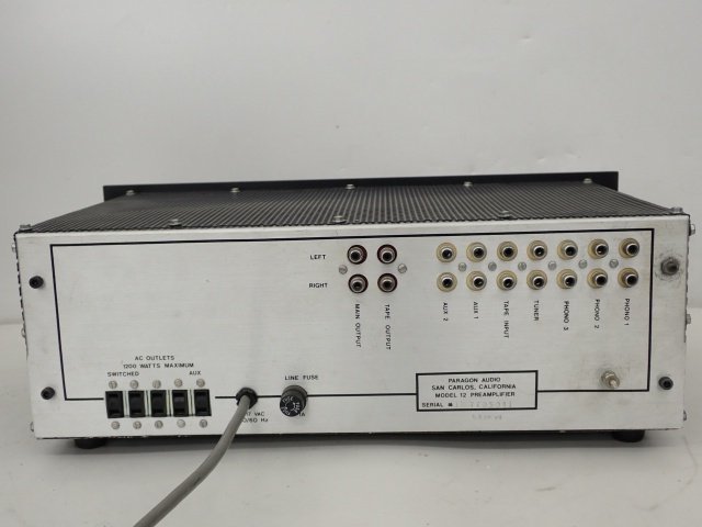 PARAGON AUDIO 管球式/真空管 コントロールアンプ/プリアンプ MODEL 12 パラゴン オーディオ 6604F-31(本体 ...